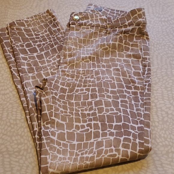 Calvin Klein | Pants & Jumpsuits | Calvin Klein Giraffe Print Midrise ...